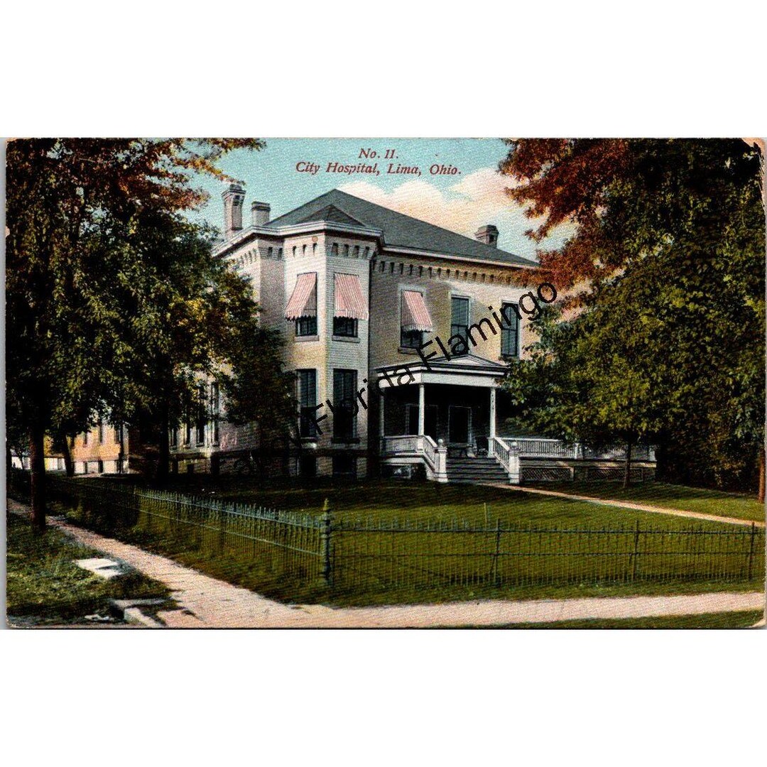 Antique 1905 Postcard City Hospital Lima Ohio Early View Published by ...