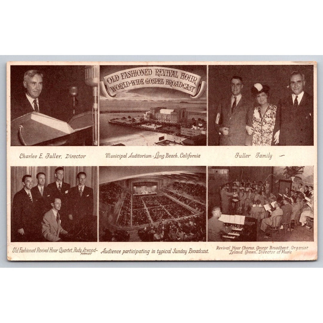 Postcard Vintage Old Fashioned Revival Hour World Wide Gospel Broadcast ...