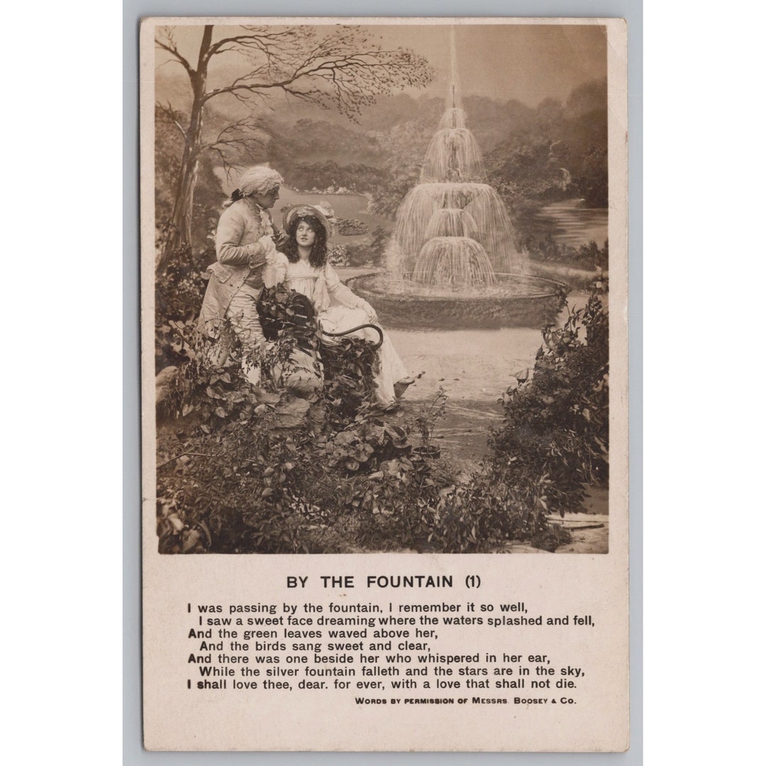 Postcards Antique Bamforth Life Model Series Set of 4 ~ by the Fountain ...