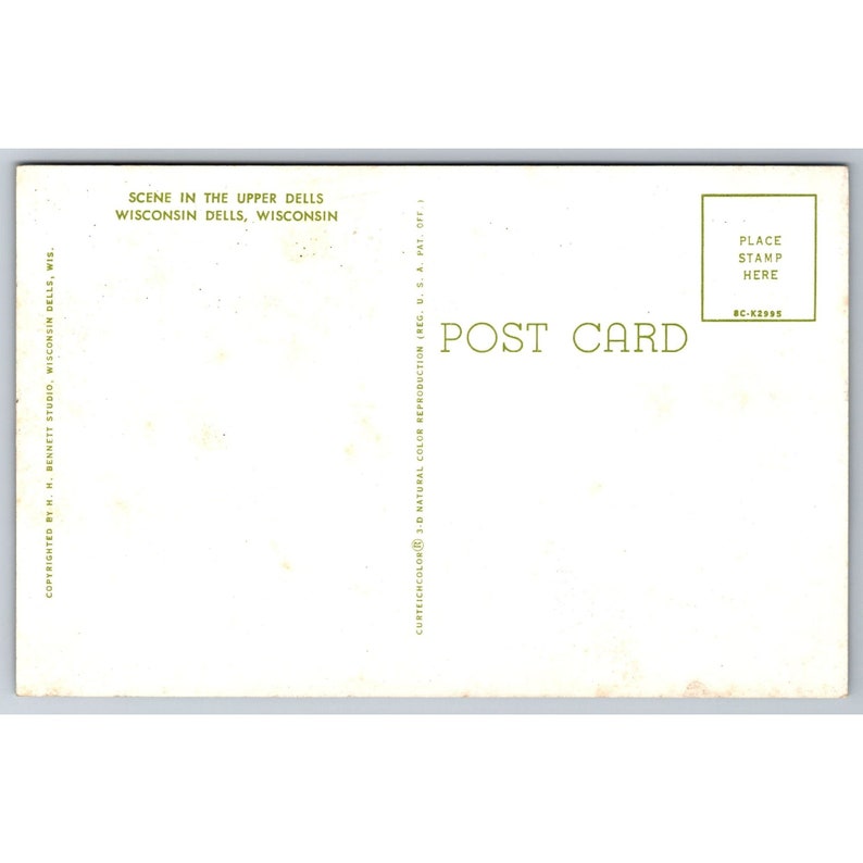 Postcard Scene in the Upper Dells Wisconsin 0144 - Etsy