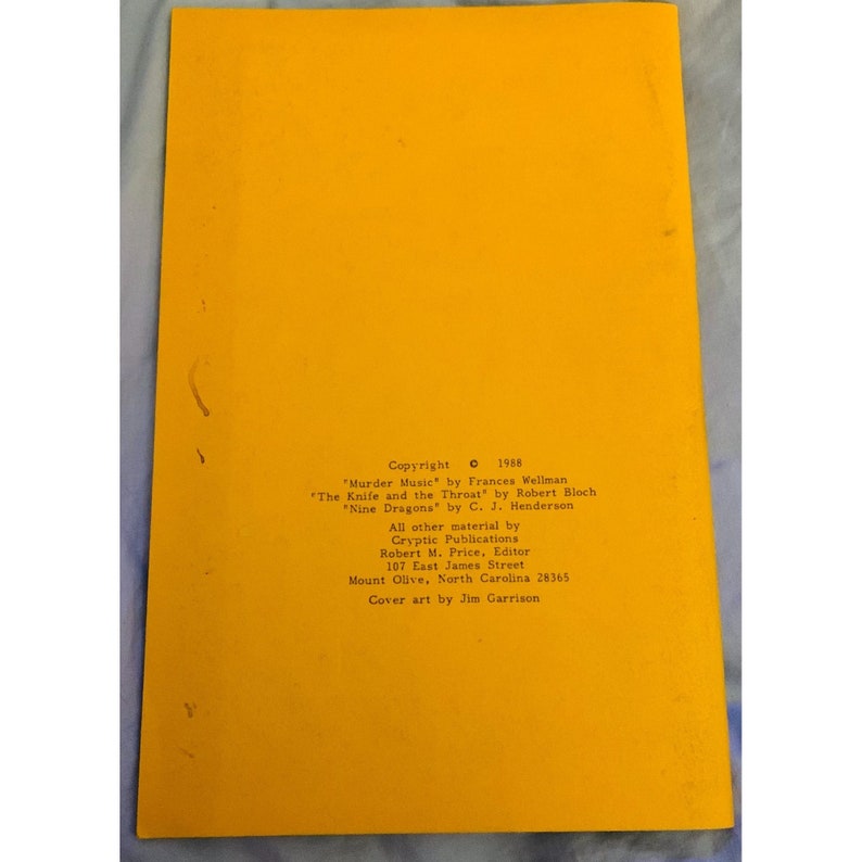 Book "two Fisted Detective Stories" Copyright 1988 Cryptic Publications ...