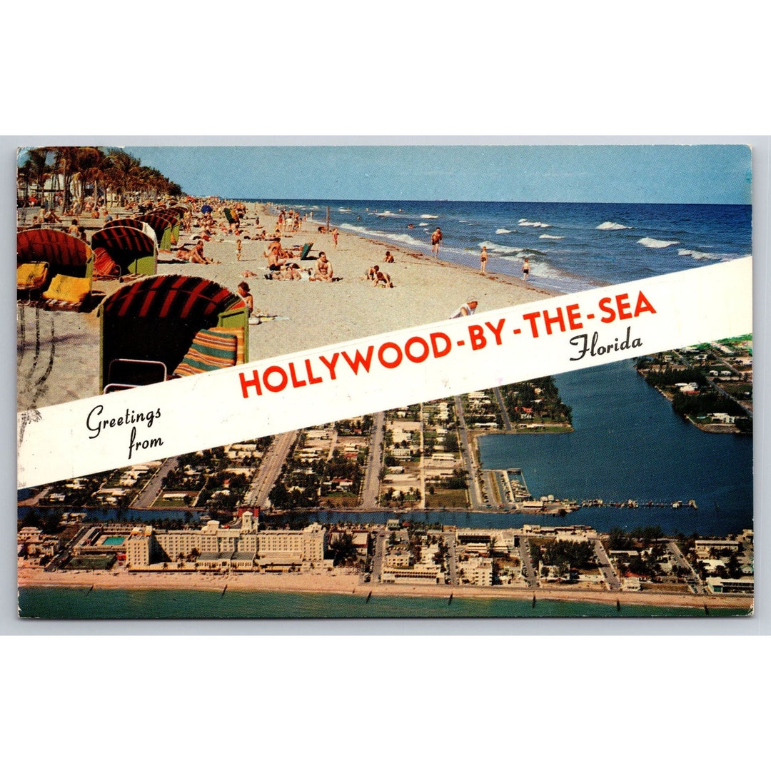 Postcard Hollywood by the Sea Florida Coast Beach 0213 - Etsy