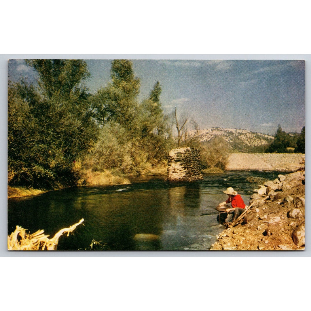 Postcard Vintage Monument Site of the First Gold Discovery in ...