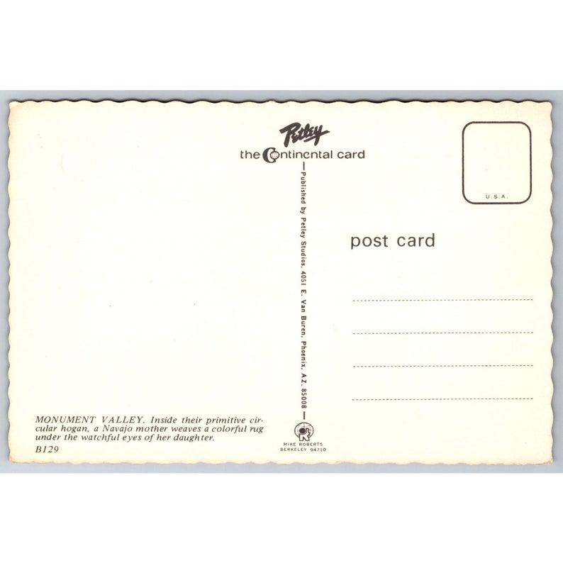 Postcard Vintage Navajo Monument Valley Weave Rug - Etsy