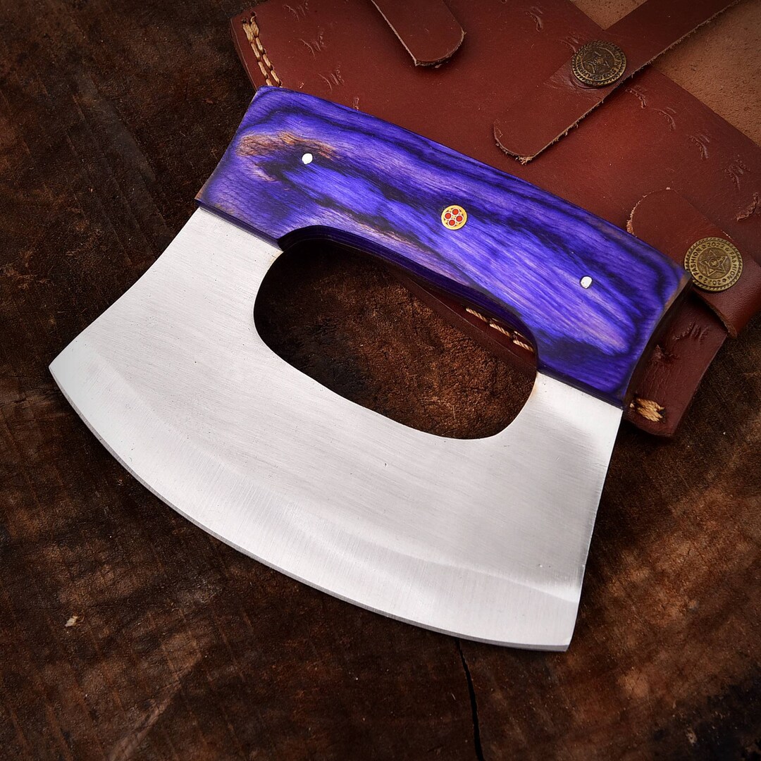 Damascus Chef Kitchen Ulu Cutter, Celtic Knot Handle, Newly Designed ...