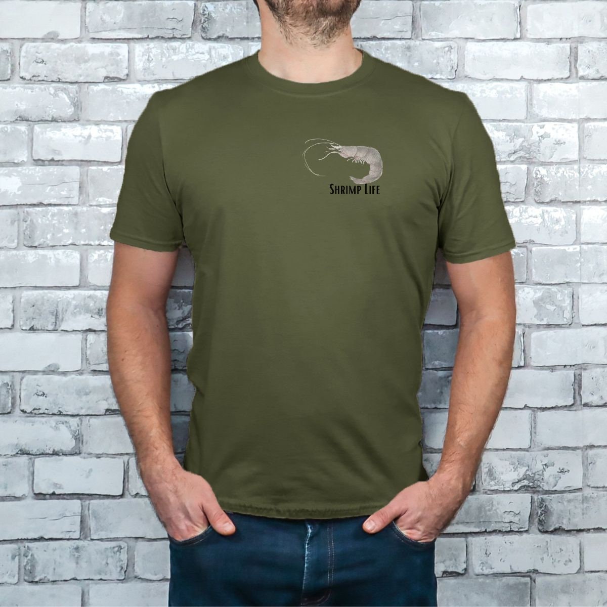 Shrimp Life T Shirt, Big Shrimp on the Back, Shrimp T-shirt, Fishing ...