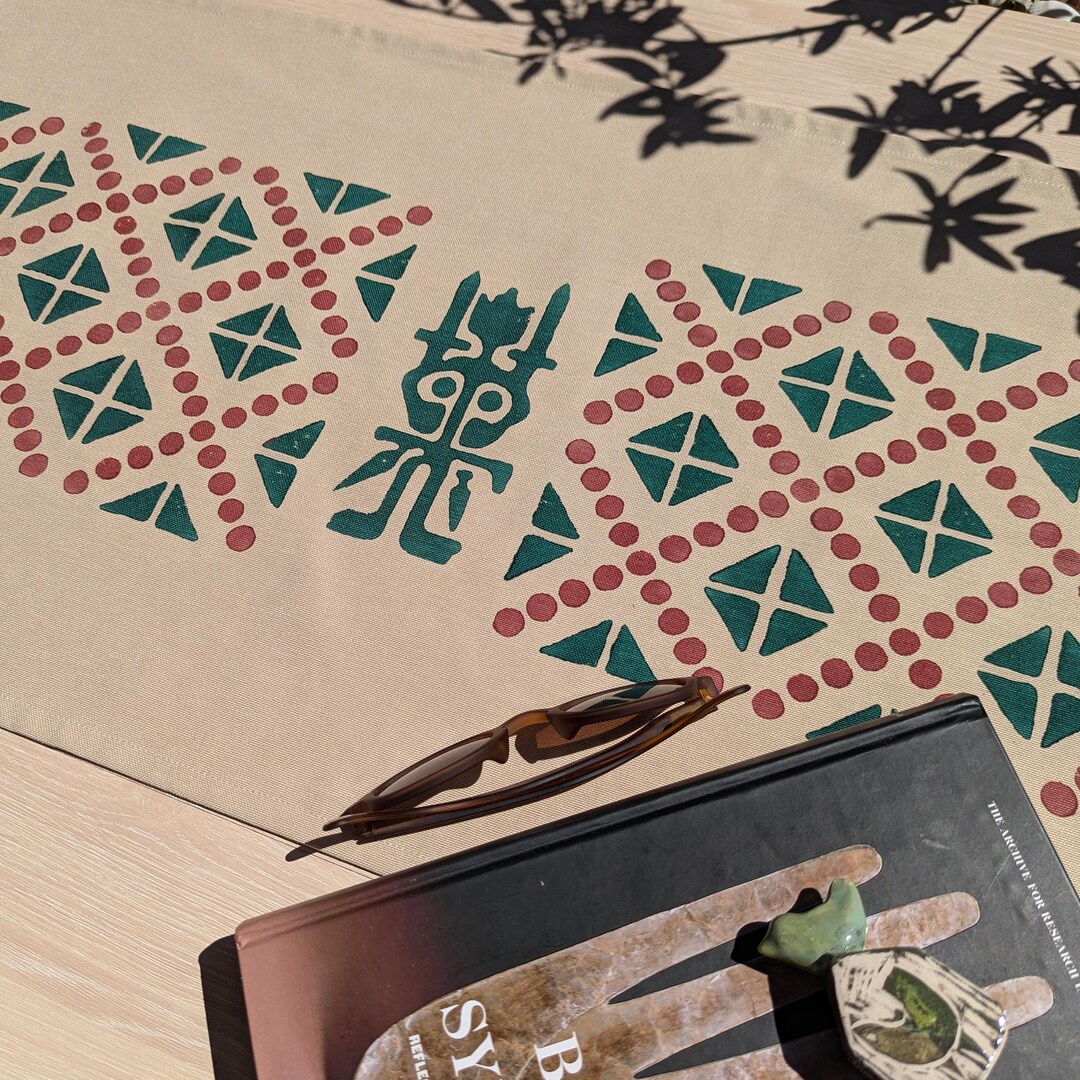 Modern Table Runner With Warrior Pictogram From Georgia II BC ...