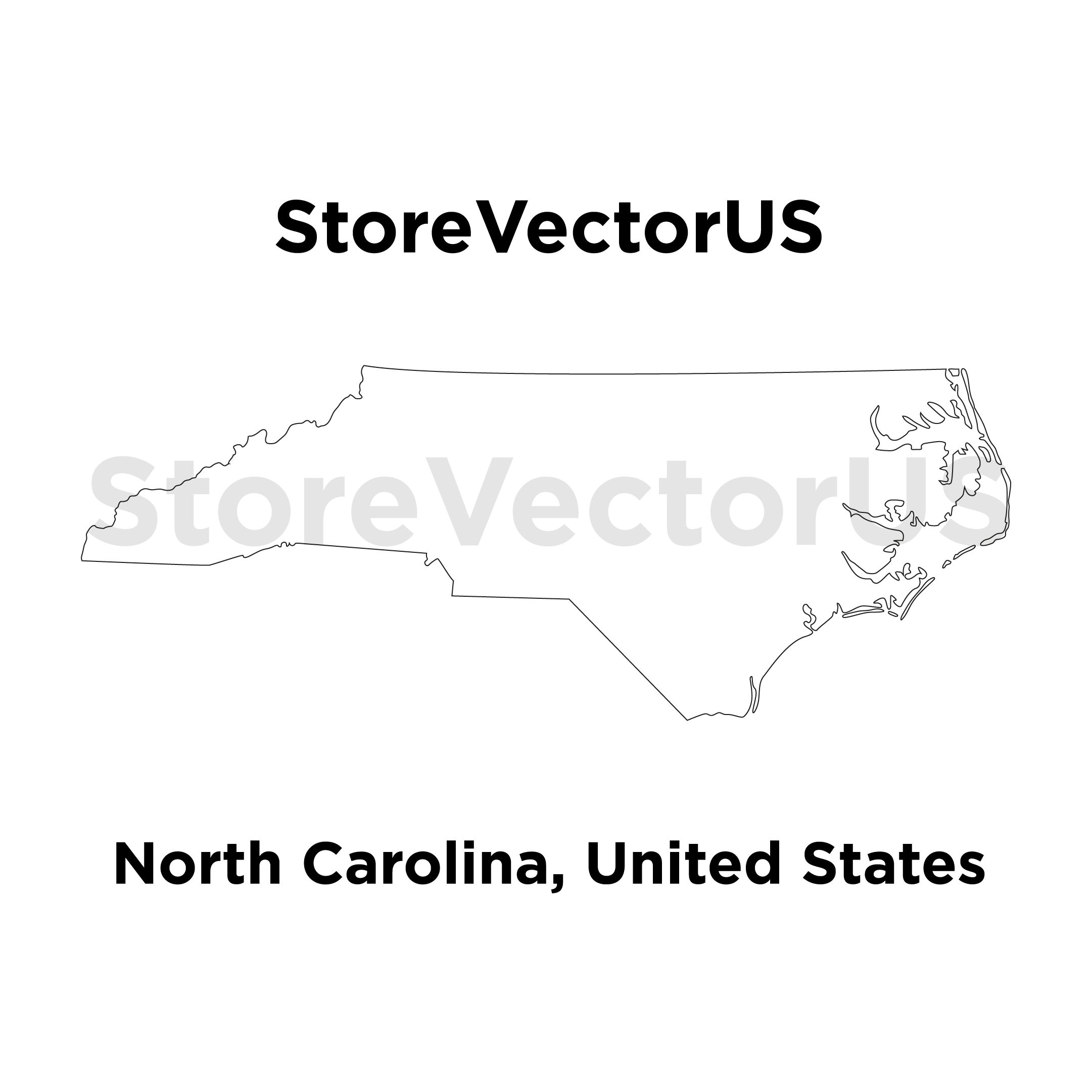 North Carolina | Printable Map of the State of North Carolina ...