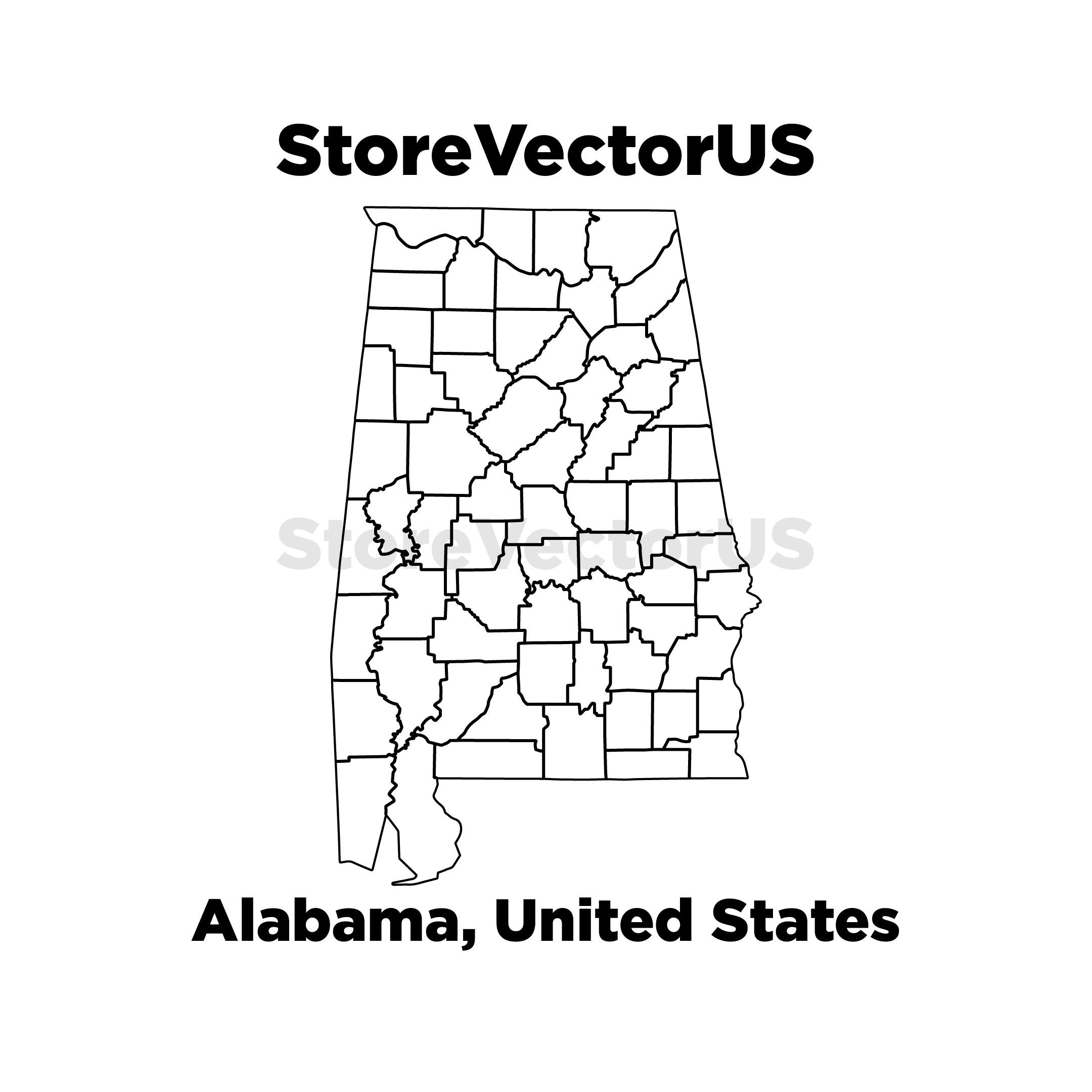 Alabama | Printable Map of the State of Alabama | Printable Map of the ...