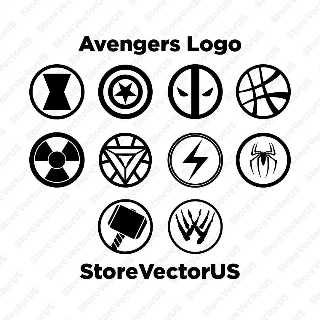 Avengers SVG Superheros Vector File Heros Designs - Etsy