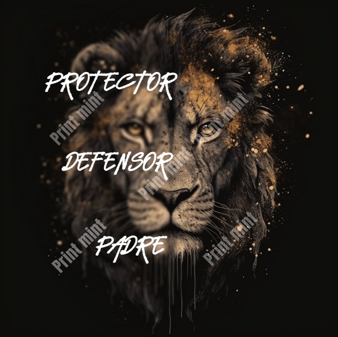 Lion Protector Defensor Padre Digital Image300 Dpi Graphic for T-shirt ...