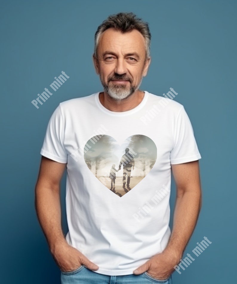 Father Daughter Heart Shaped Digital Image300 Dpi Graphic for T-shirt ...