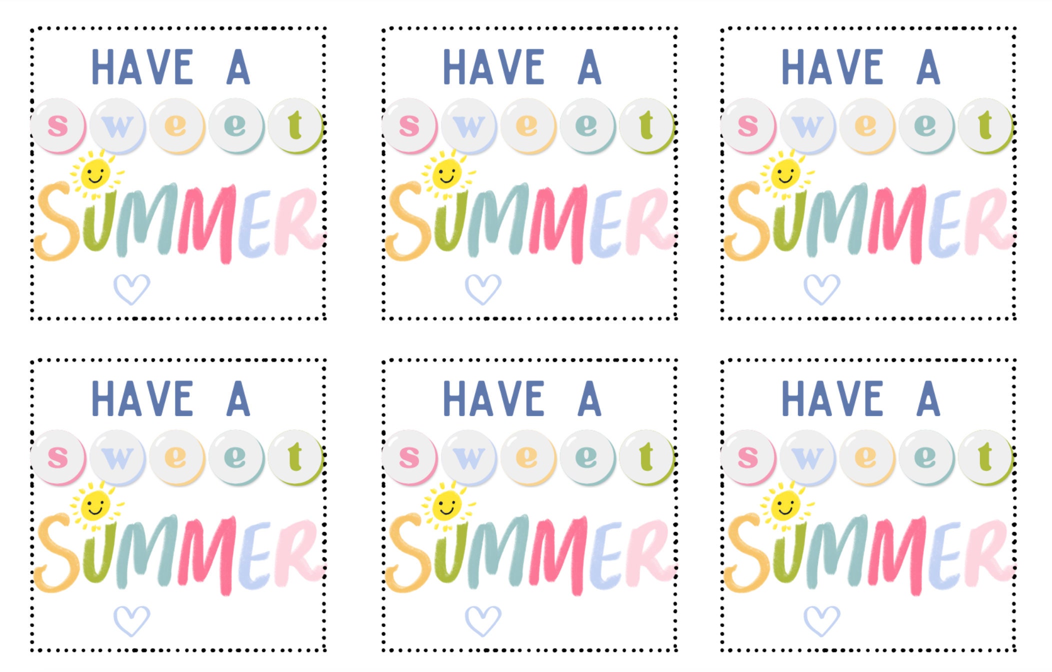 Have a Sweet Summer TAG - Etsy
