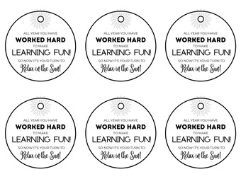 End of Year - Teacher Gift Tag - Etsy