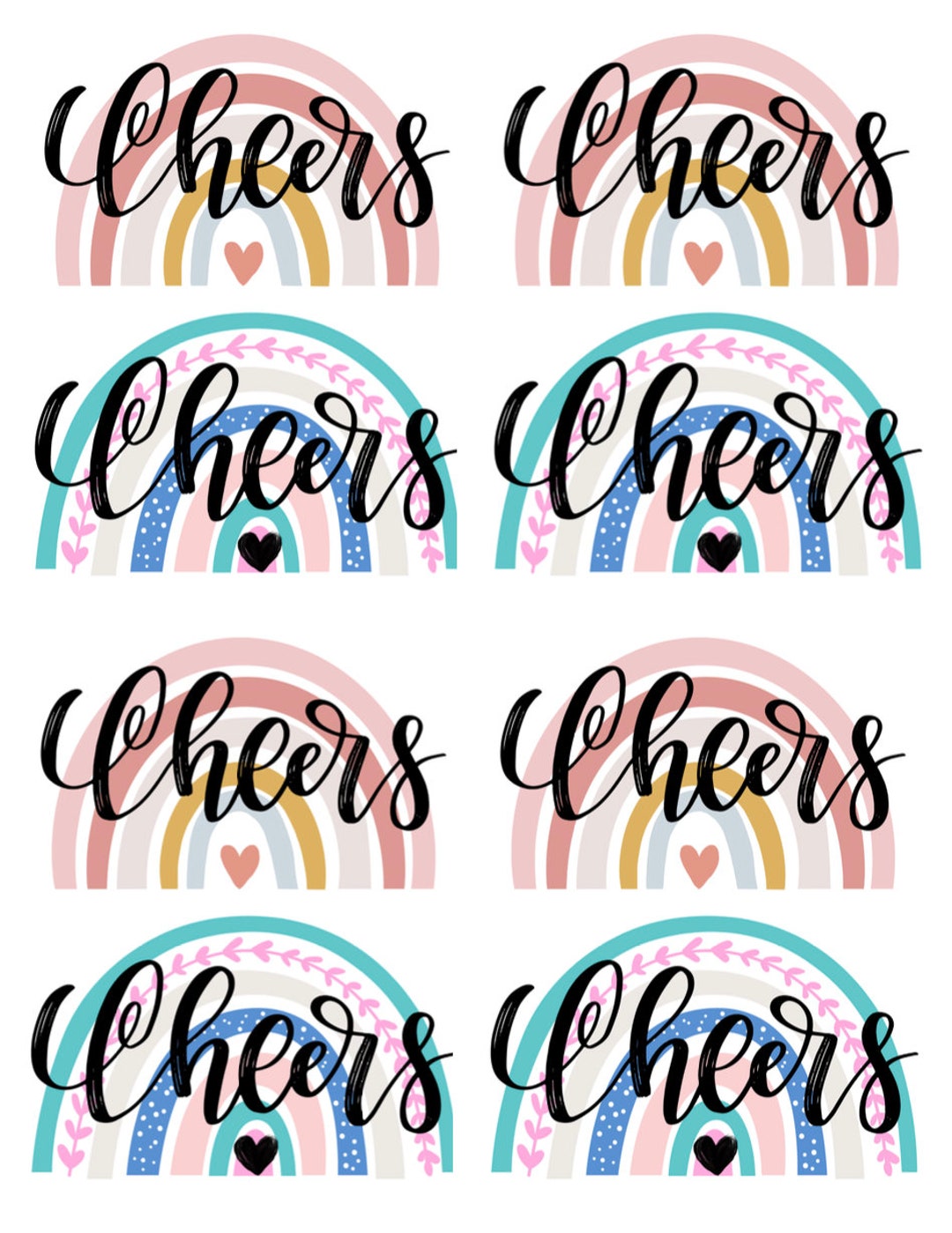 Cheers Gift Tags - Etsy