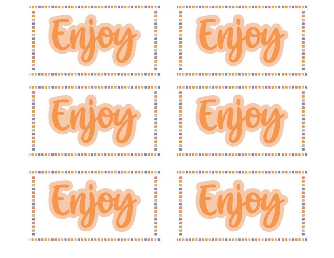 Enjoy Gift Tag - Etsy
