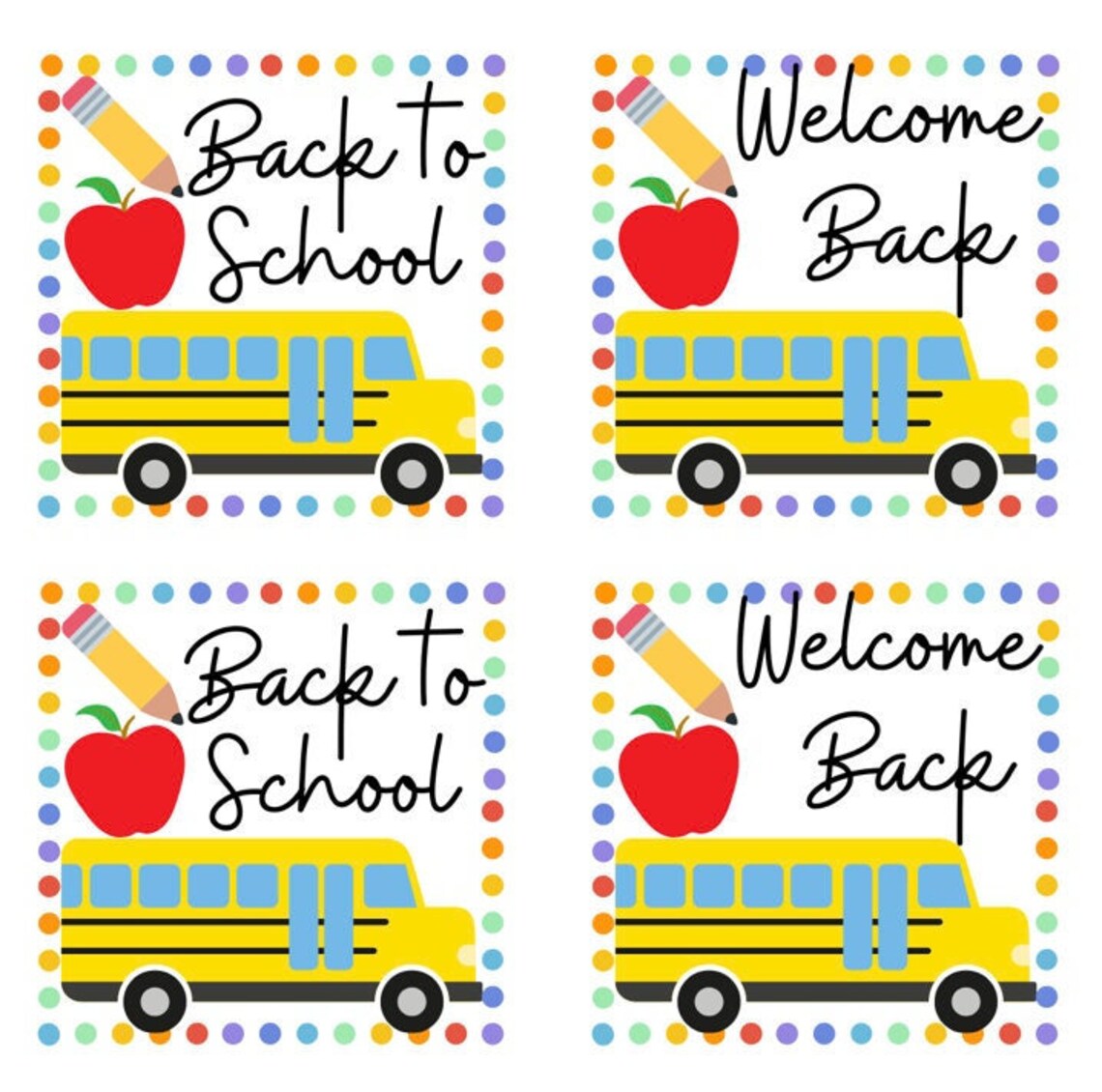 Back to School & Welcome Back Gift Tags - Etsy
