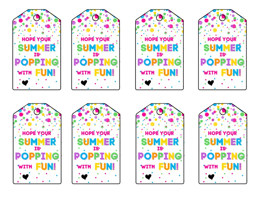 Hope Your Summer is Popping With Fun Tag - Etsy