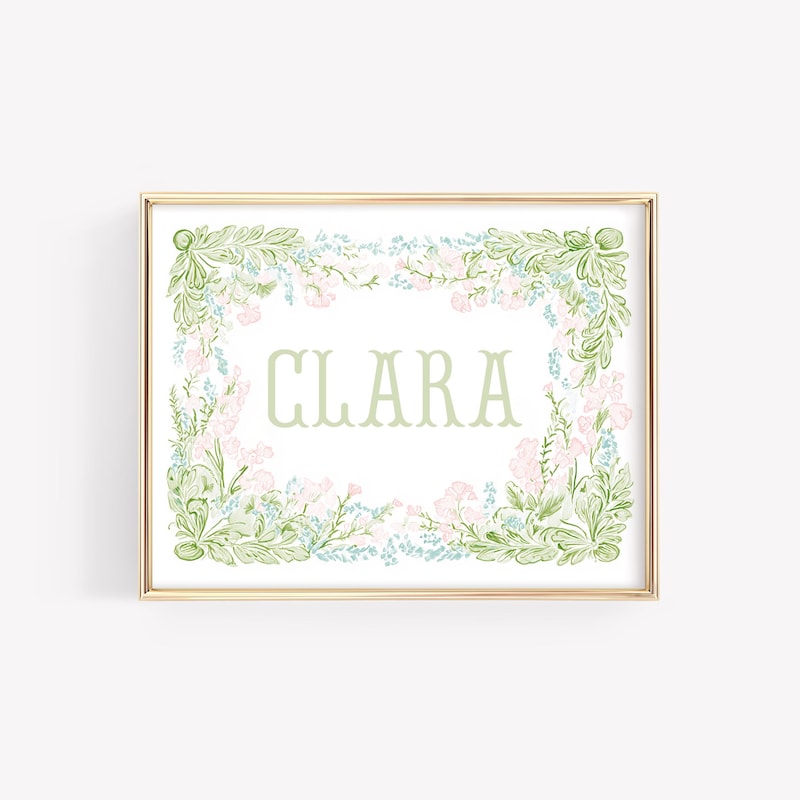 Custom Floral Nursery Art - Etsy