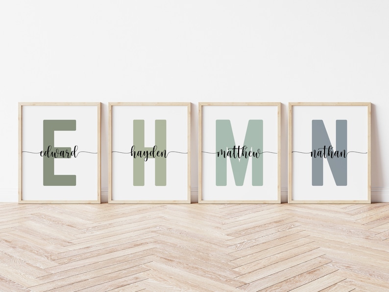 Custom Initial Print Name Printable Personalized Name Print - Etsy