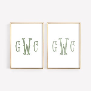 Monogram Wall Decor, Custom Nursery Wall Art, Neutral Nursery Wall ...