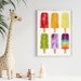Popsicle Print, Ice Cream Wall Art, Neutral Nursery Decor, Rainbow ...