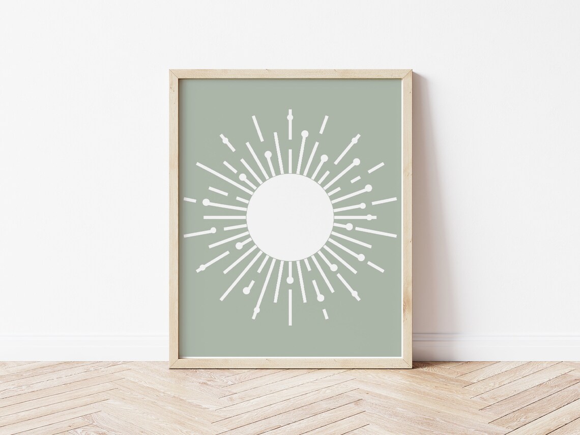 Nursery Wall Decor Pastel Sage Green Nursery Prints Boho - Etsy