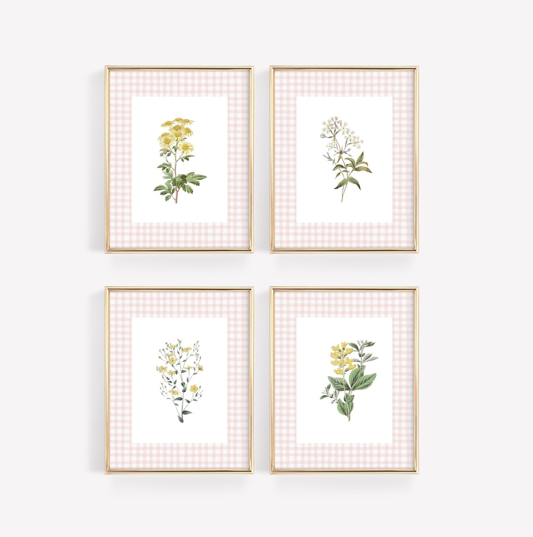 Wildflower Nursery Print Set, Girls Room Decor, Floral Nursery Wall ...