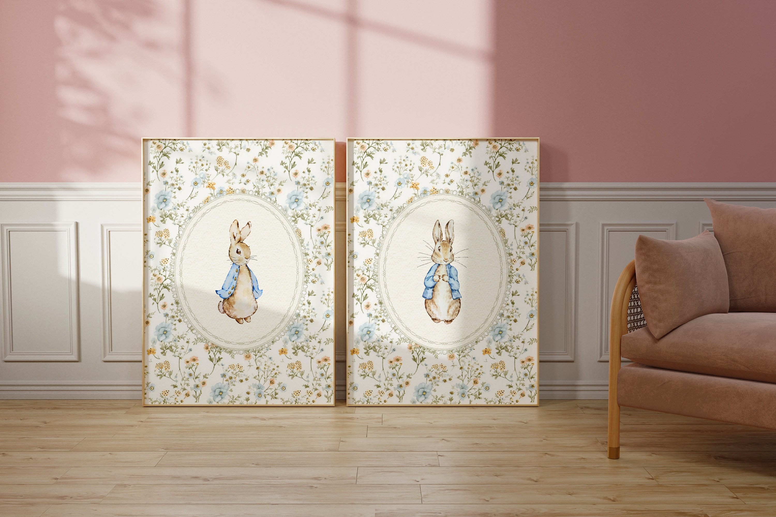 Peter Rabbit Nursery Decor, Vintage Peter Rabbit Print, Gender Neutral ...