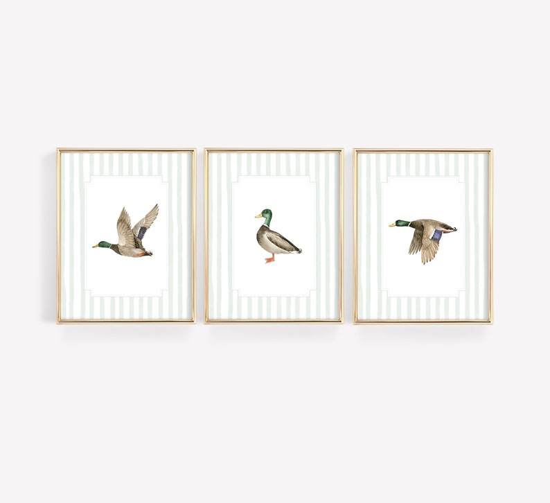 Mallard Duck Wall Art, Wall Print Boys Room, Duck Hunting Nursery Art ...