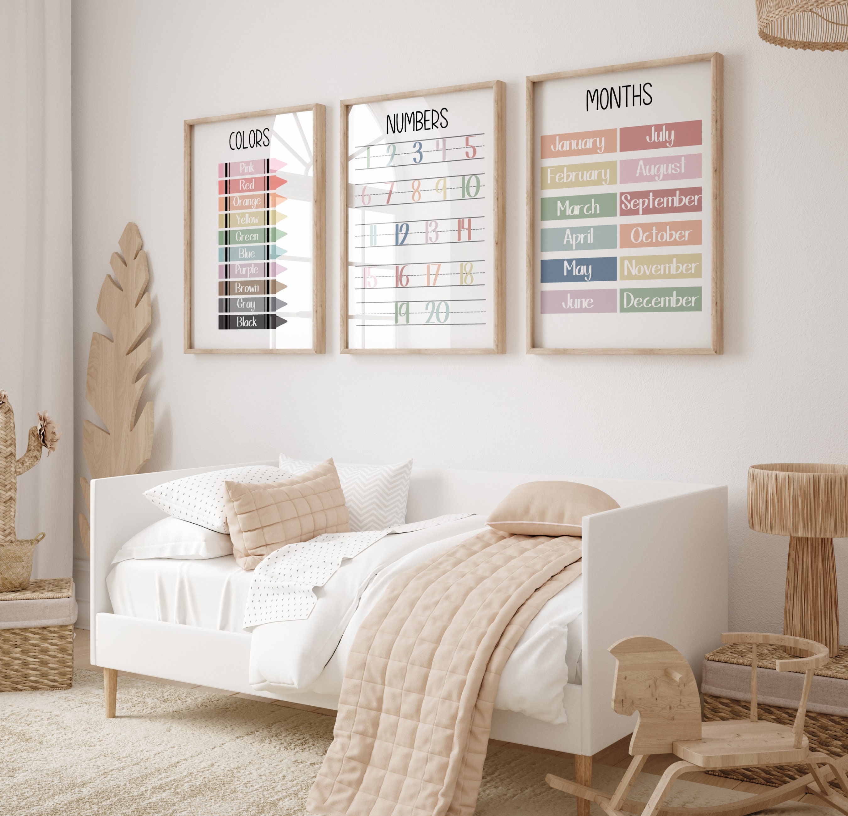 Set of 12 Educational Posters, Montessori Classroom Decor, Home School ...