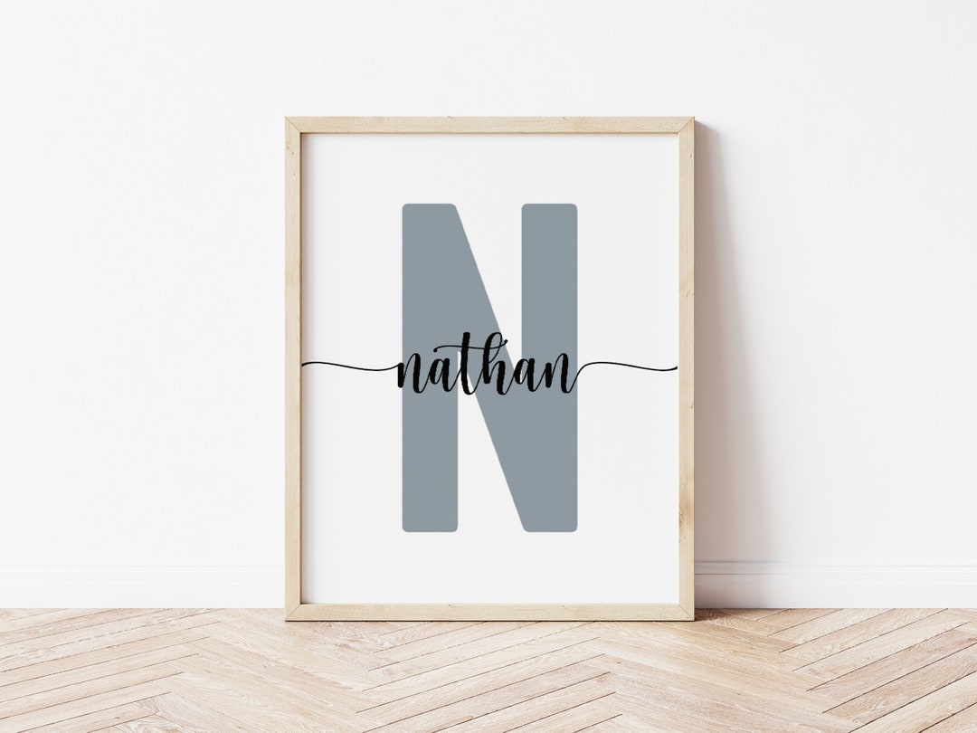 Custom Initial Print, Name Printable, Personalized Name Print ...