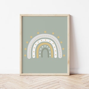 Set of 3 Sage Green Nursery Decor Boho Print for Baby's - Etsy