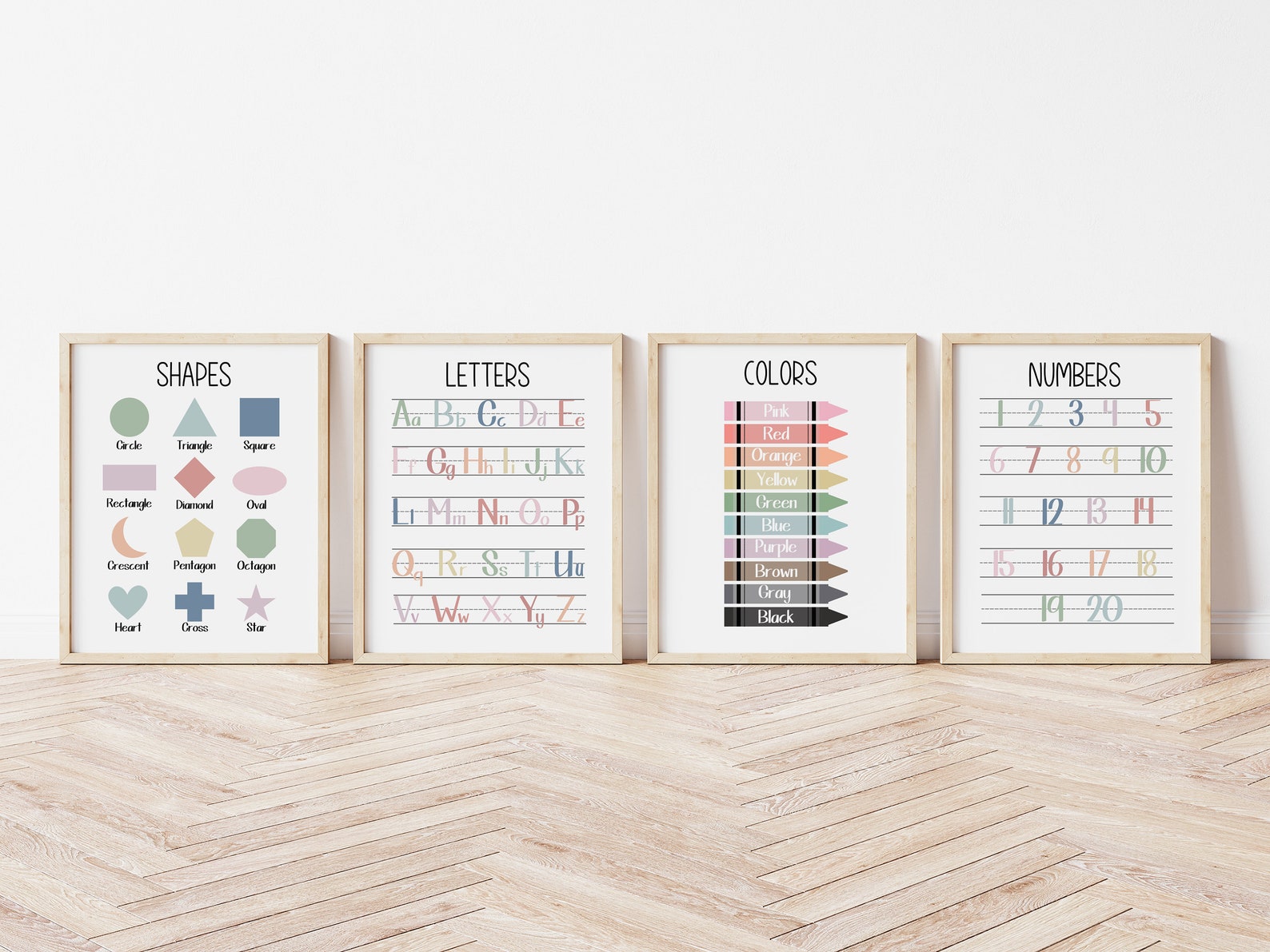 Set of 12 Educational Posters, Montessori Classroom Decor, Home School ...