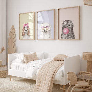 Dog Portrait Prints, Set of 6 Different Dogs, Printable Dog ...