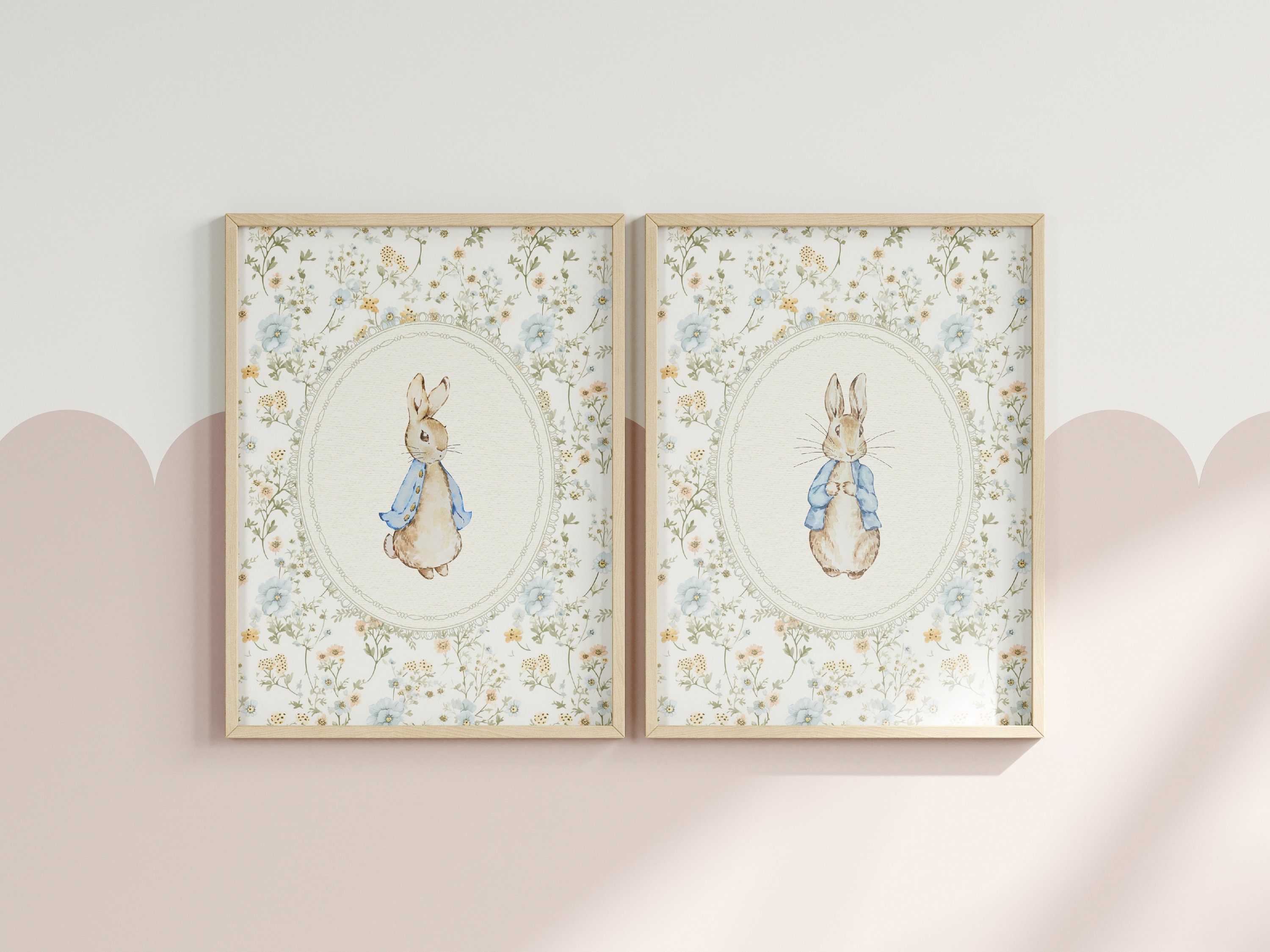 Peter Rabbit Nursery Decor, Vintage Peter Rabbit Print, Gender Neutral ...