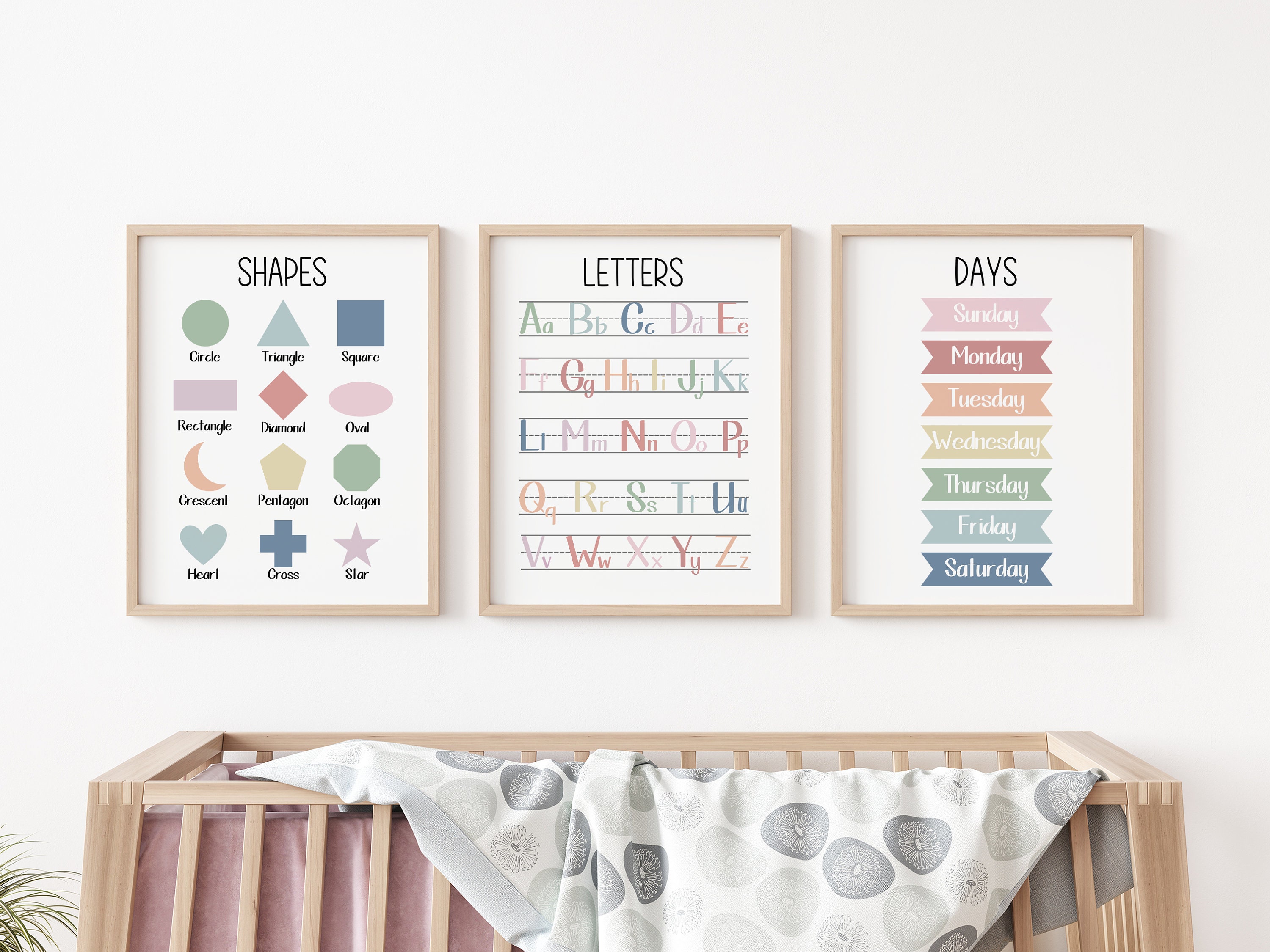 Set of 12 Educational Posters, Montessori Classroom Decor, Home School ...