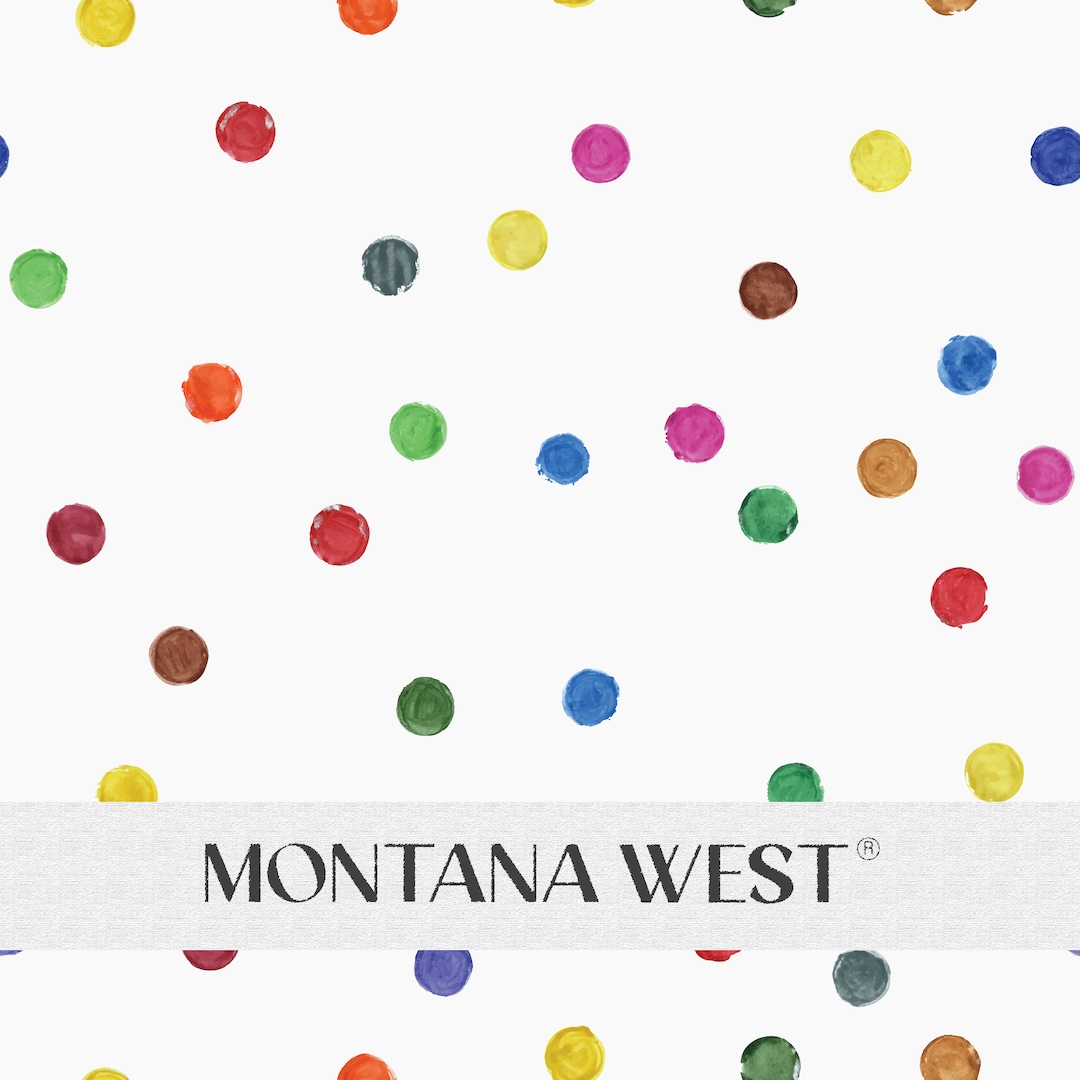 Colorful Polka Dots Seamless Pattern, Digital Watercolor Grunge ...