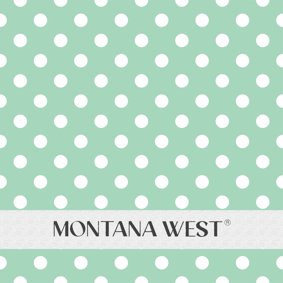 Vintage Mint Green Polka Dots Seamless Pattern, Digital Mint Green ...