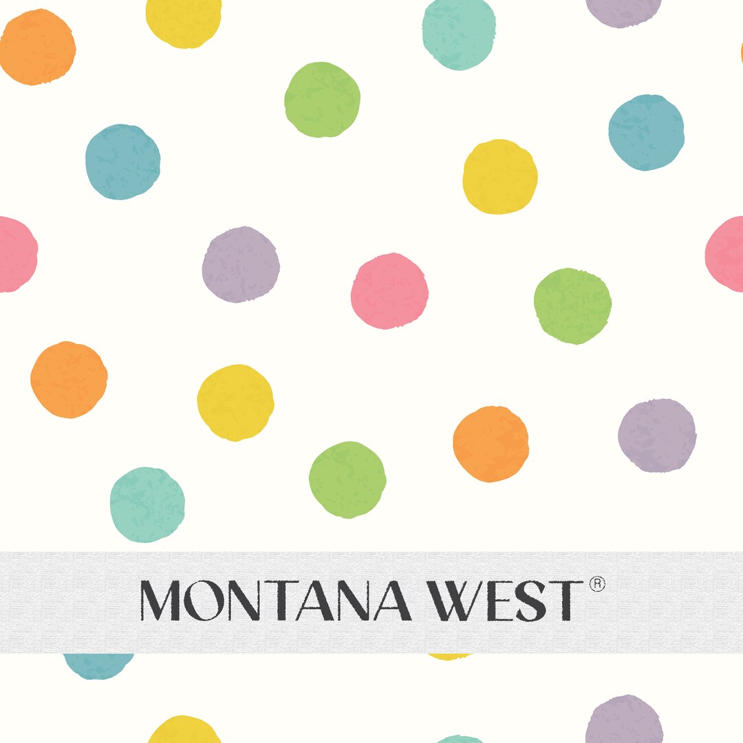 Bright Colorful Polka Dots Seamless Pattern, Digital Hand Drawn ...