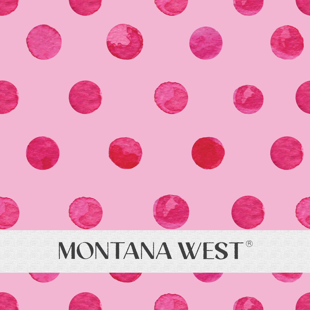Pink Polka Dot Seamless Pattern, Digital Watercolor Pink Polka Dots ...