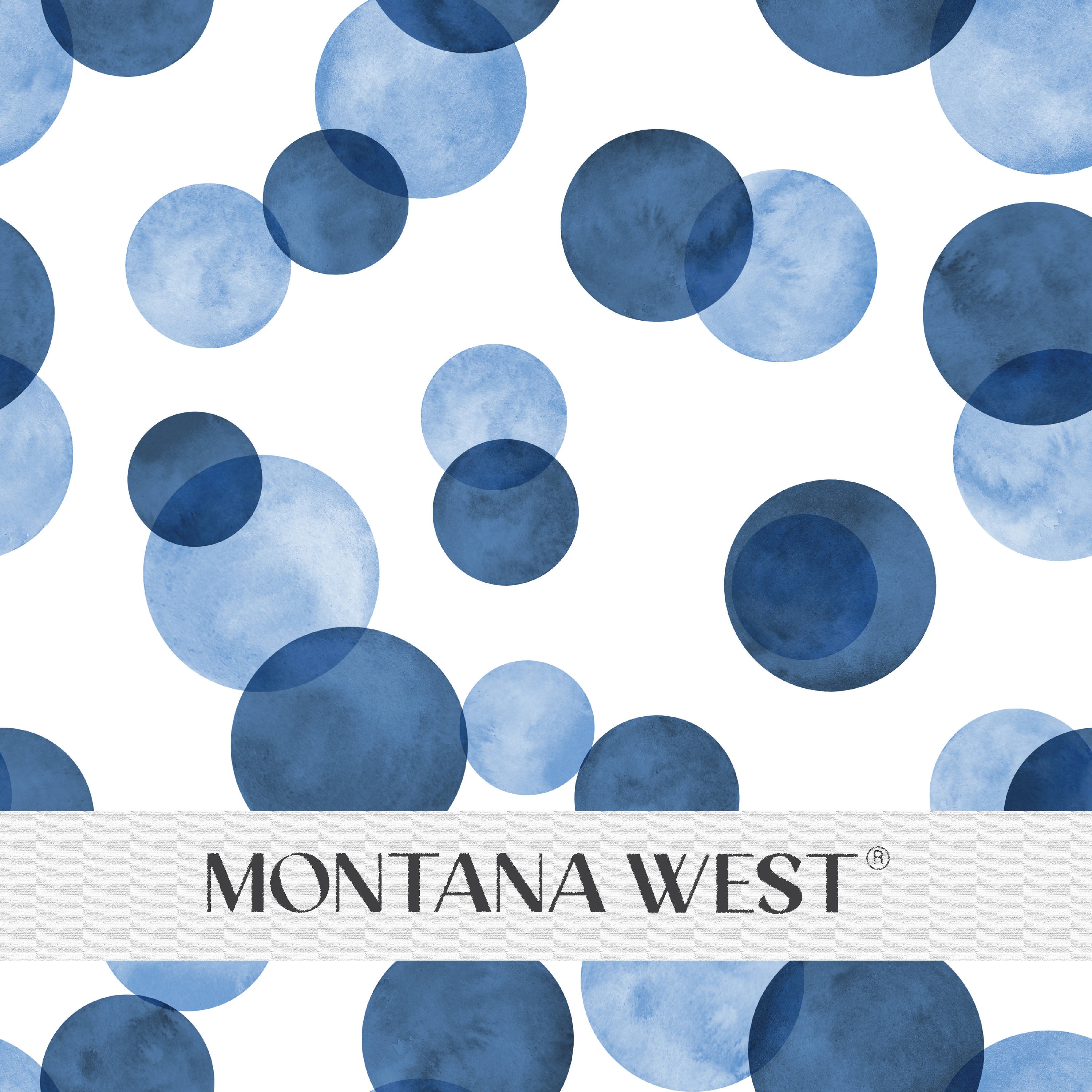 Blue Polka Dot Circles Seamless Pattern, Digital Watercolor Abstract ...
