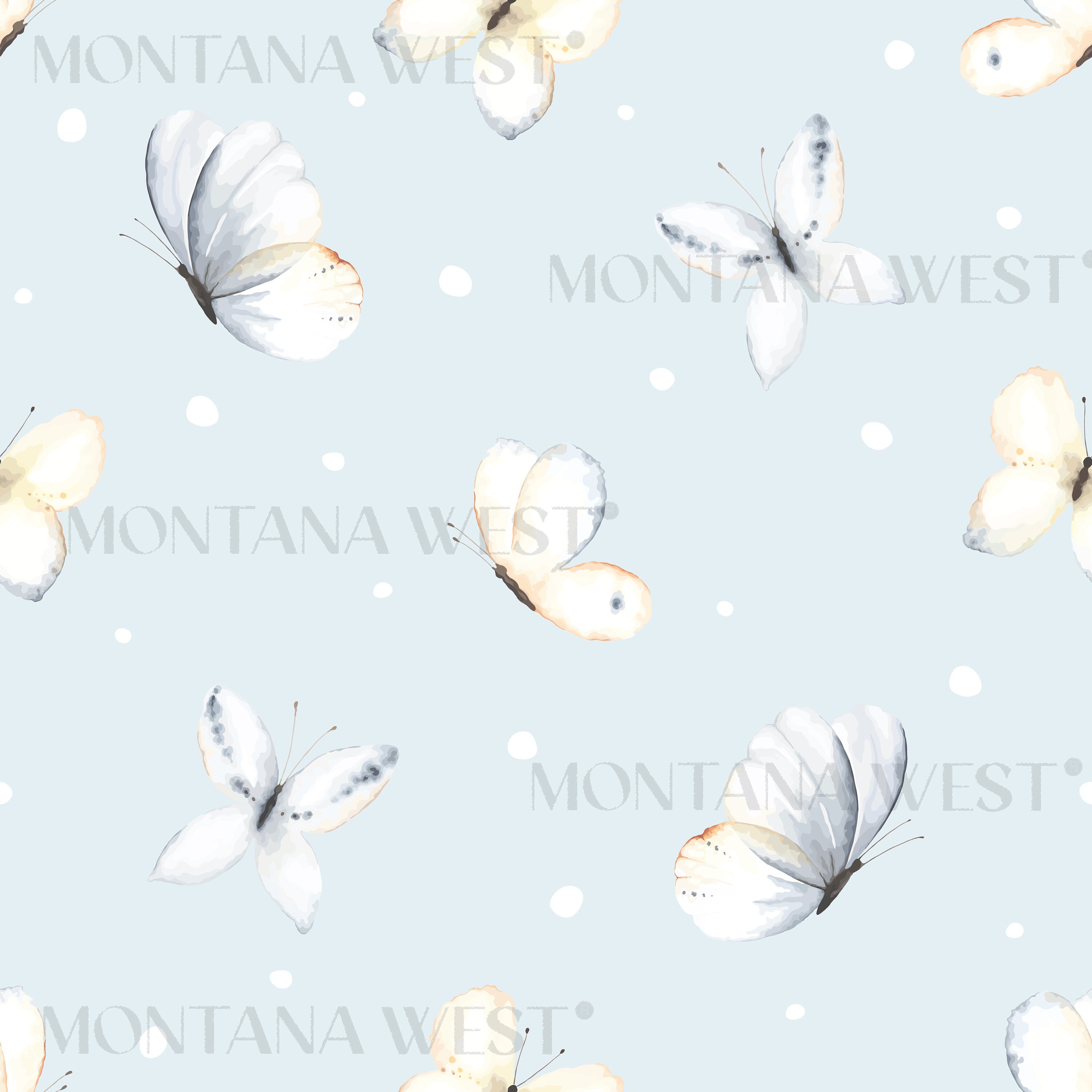 Cute Vintage Butterflies Seamless Pattern, Digital Watercolor Vintage ...