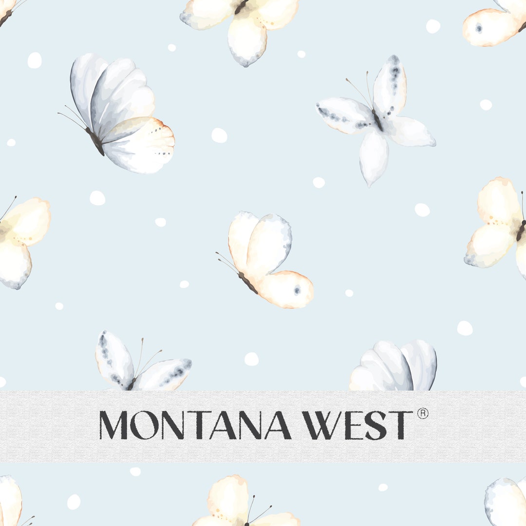 Cute Vintage Butterflies Seamless Pattern, Digital Watercolor Vintage ...