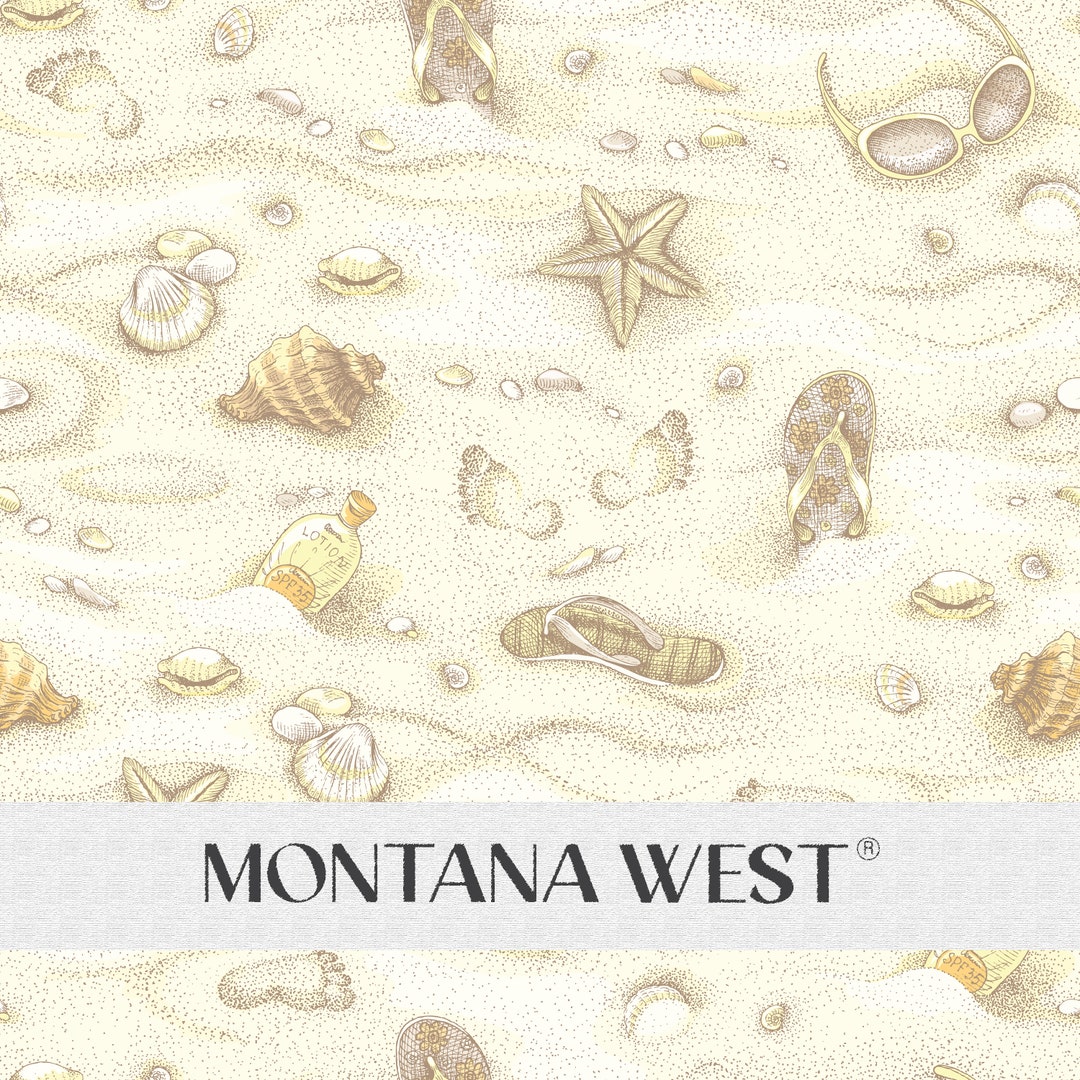 Summer Beach Seamless Pattern, Digital Vintage Summer Beach Seamless ...