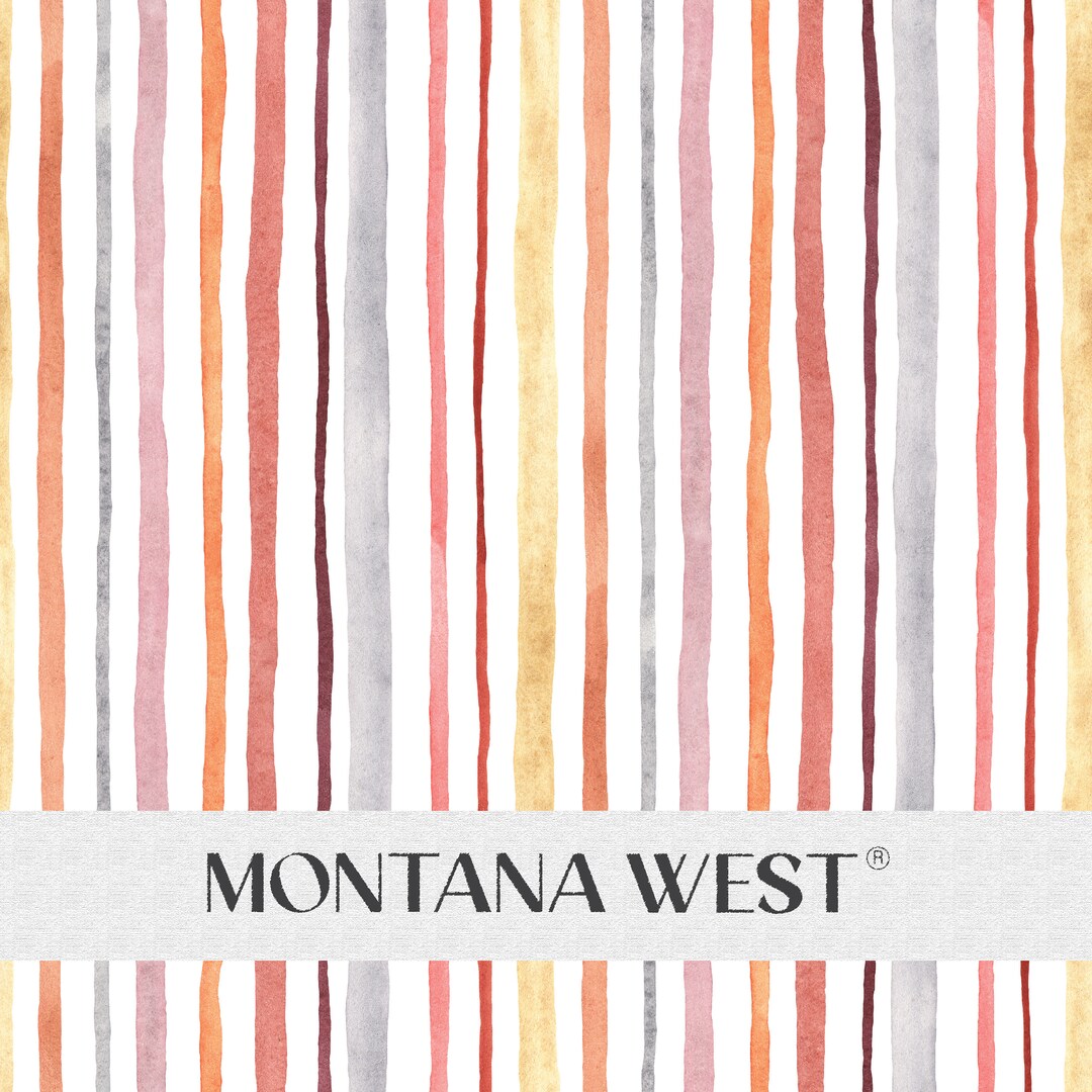 Abstract Stripes Seamless Pattern, Digital Watercolor Vertical Stripes ...