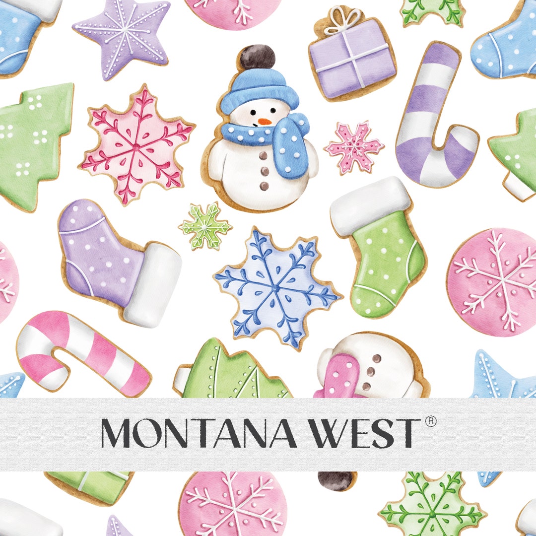 Cute Gingerbread Seamless Pattern, Digital Watercolor Cute Christmas ...