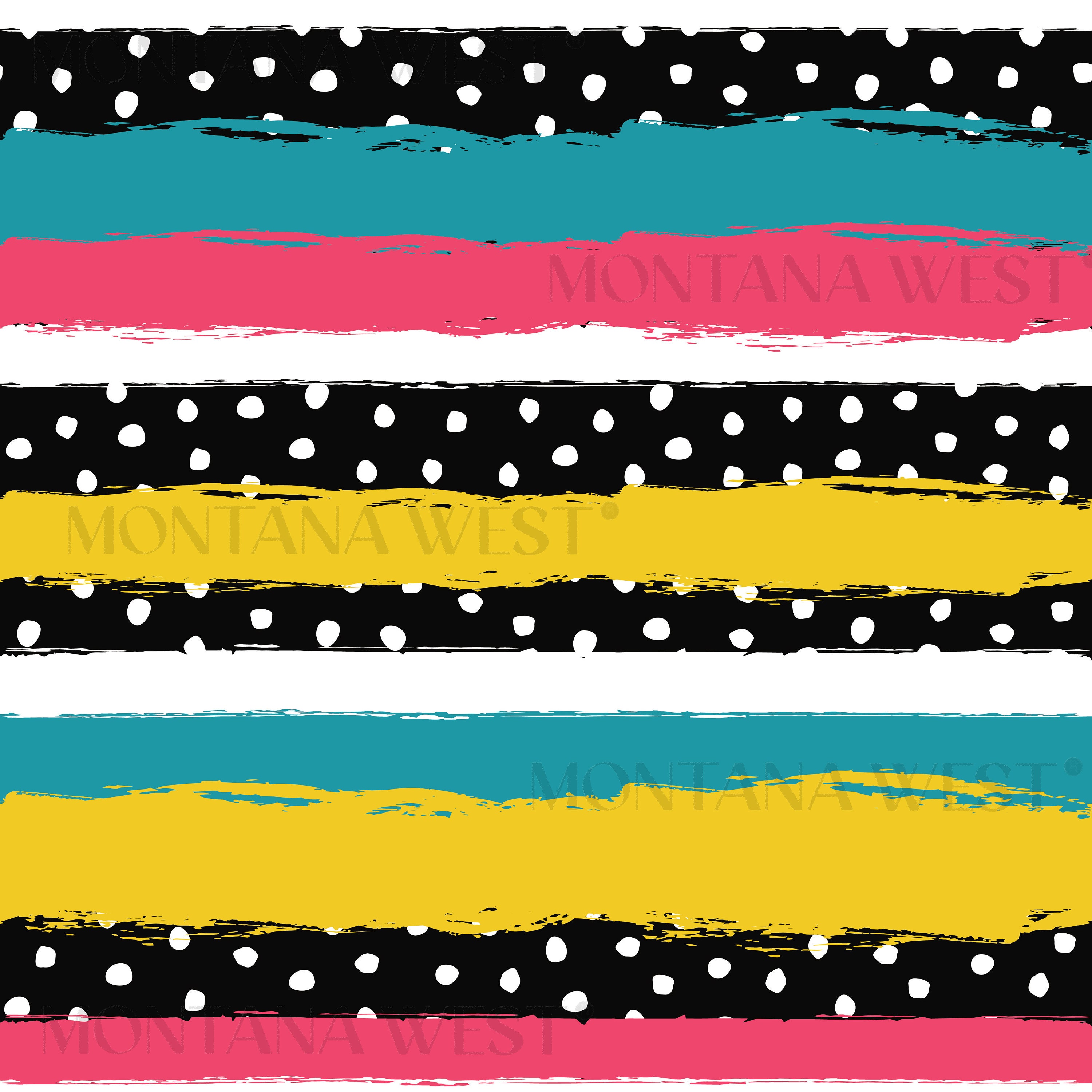 Brushed Stripes Polka Dot Seamless Pattern, Digital Hand-drawn Colorful ...