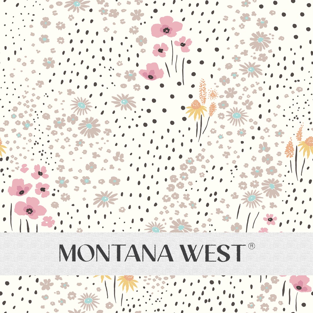 Wildflowers Meadow Seamless Pattern, Digital Hand-drawn Vintage Floral ...