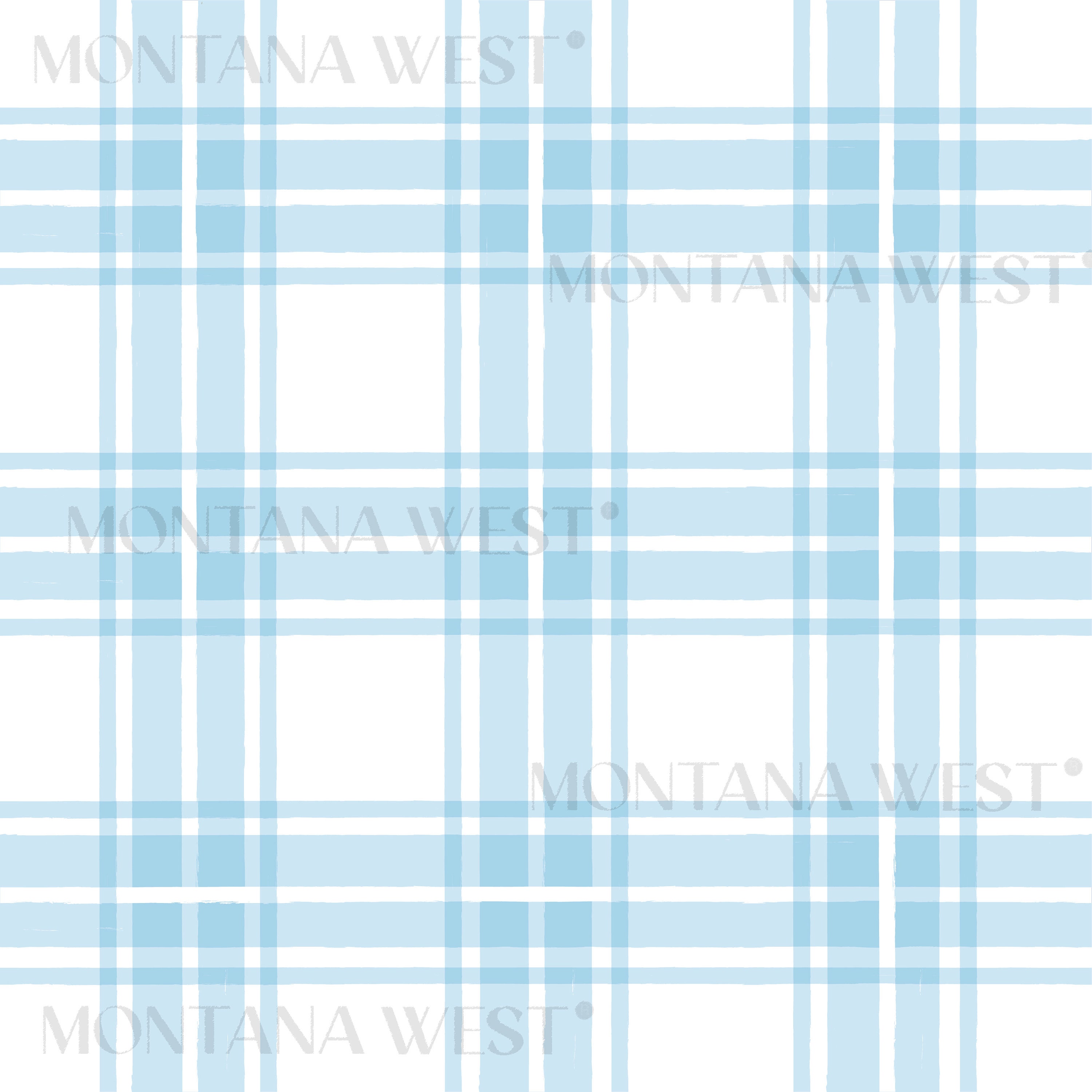 Blue Plaid Seamless Pattern, Digital Watercolor Blue Gingham Plaid ...